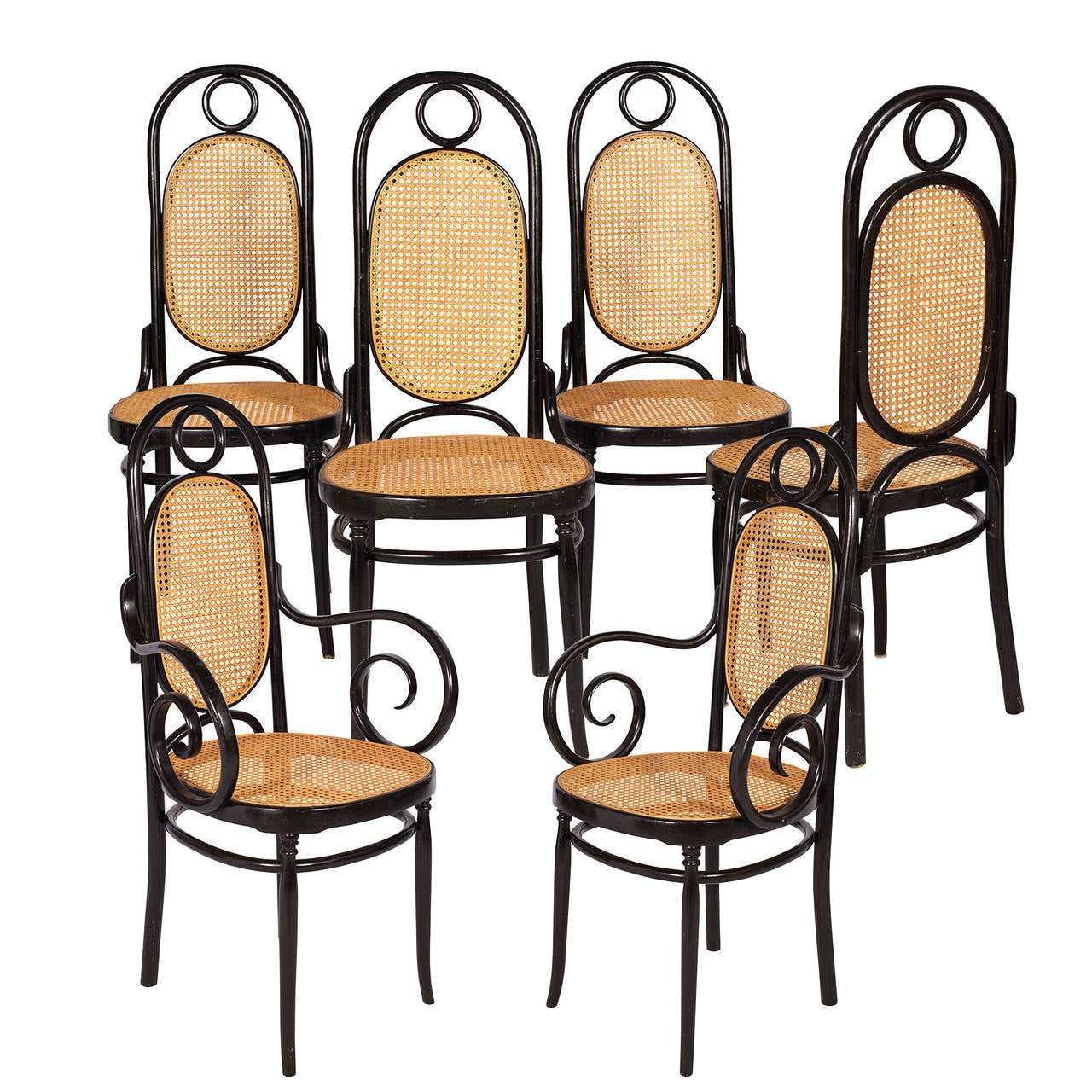Set of Six Josef Hoffmann Dining Chairs at 1stDibs