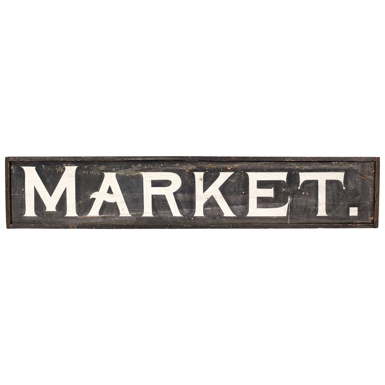 Large Scale Vintage "Market" Sign at 1stDibs