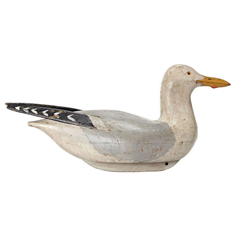 Solid Seagull Decoy at 1stDibs | seagull decoys for sale