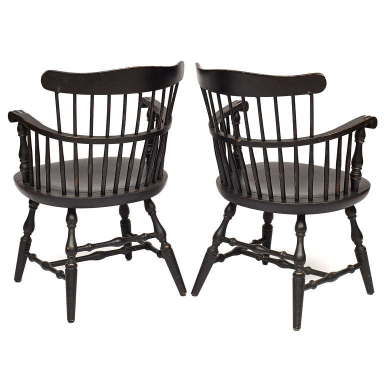 Set of Four American Captain's Chairs at 1stDibs