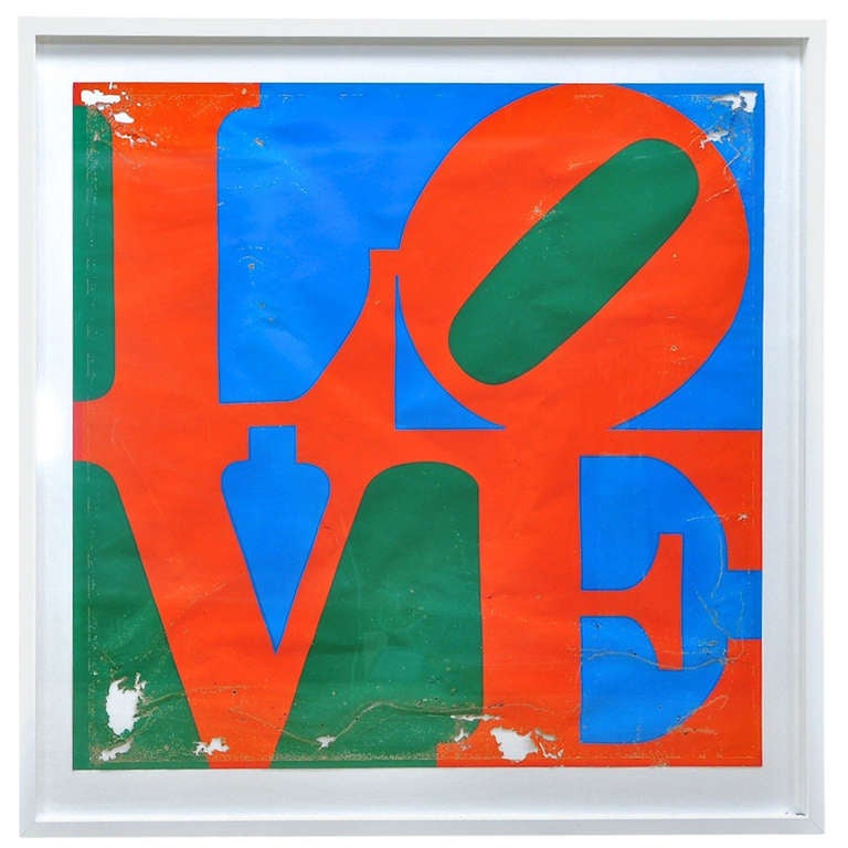 Robert Indiana "LOVE" Original Late 60's Pop Art Screen Print at 1stdibs