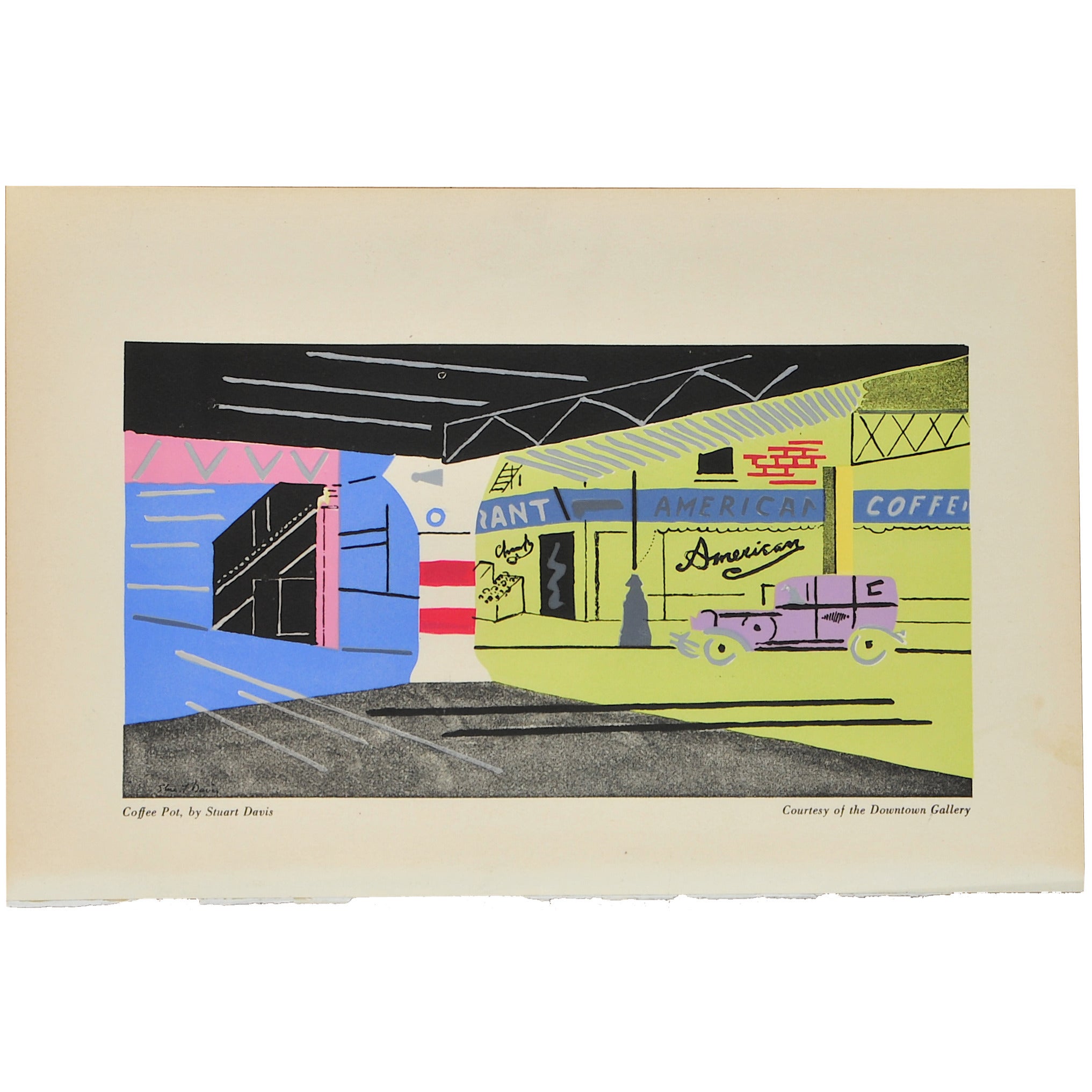 1931 Stuart Davis 'Coffee Pot' Serigraph from the Downtown Gallery at ...