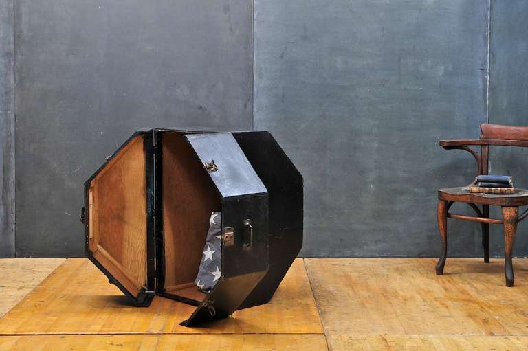 Vtg 1930s Oddball Wooden Octagonal Case Box For Sale at 1stDibs