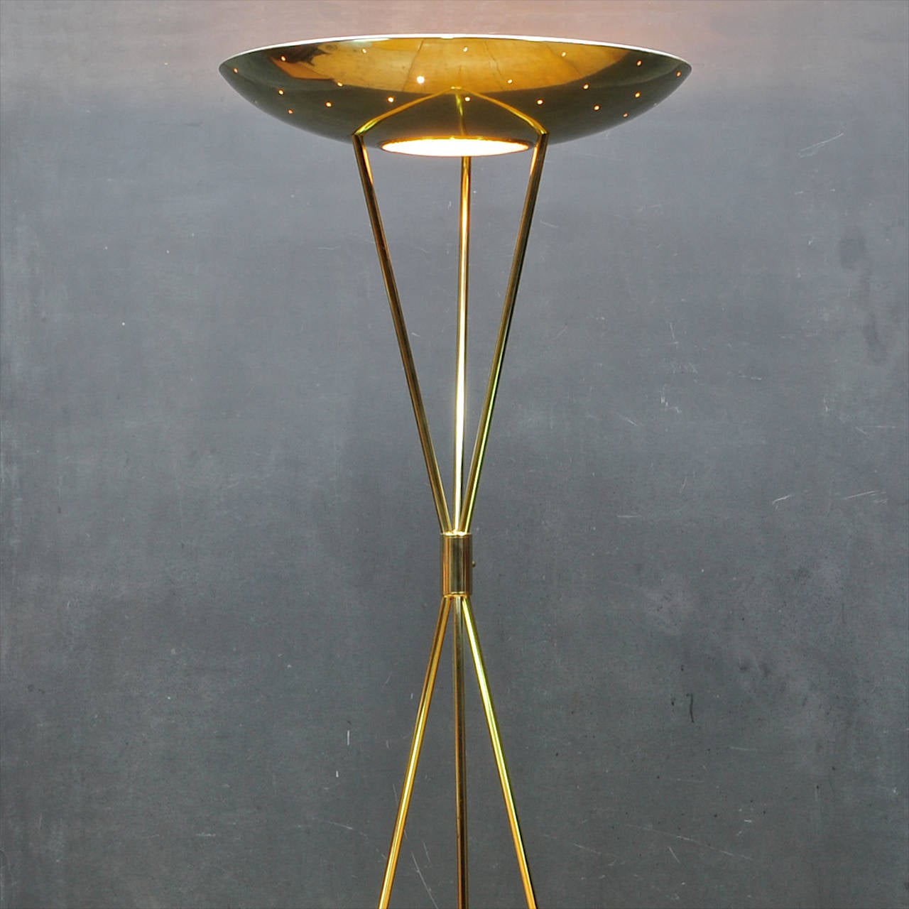1950s Modern Romanesque Laurel Regency Torchiere Tripod Floor Lamp at ...