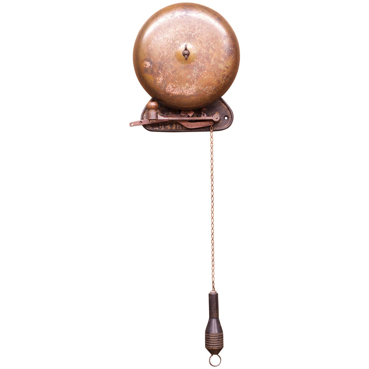 Vintage Early Century Wall Mount Brass Boxing Dinner Bell at 1stDibs ...