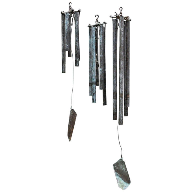 1950's Walter Lamb Modernist Bronze Wind Chimes, 3 at 1stDibs | walter ...