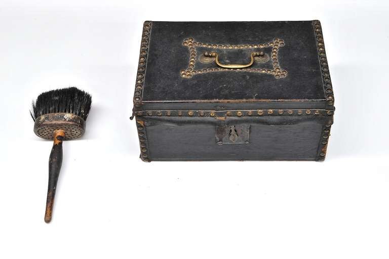 1810s Federal Period Leather Document Box by Robert Burr at 1stDibs