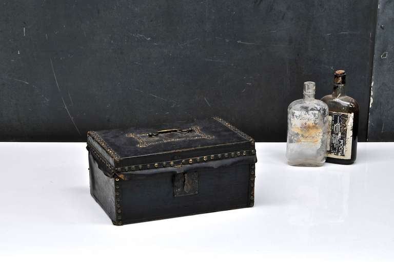 1810s Federal Period Leather Document Box by Robert Burr at 1stDibs