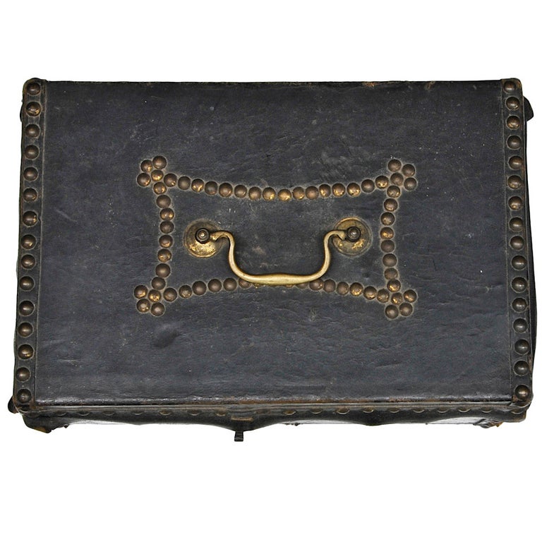 1810s Federal Period Leather Document Box by Robert Burr at 1stDibs