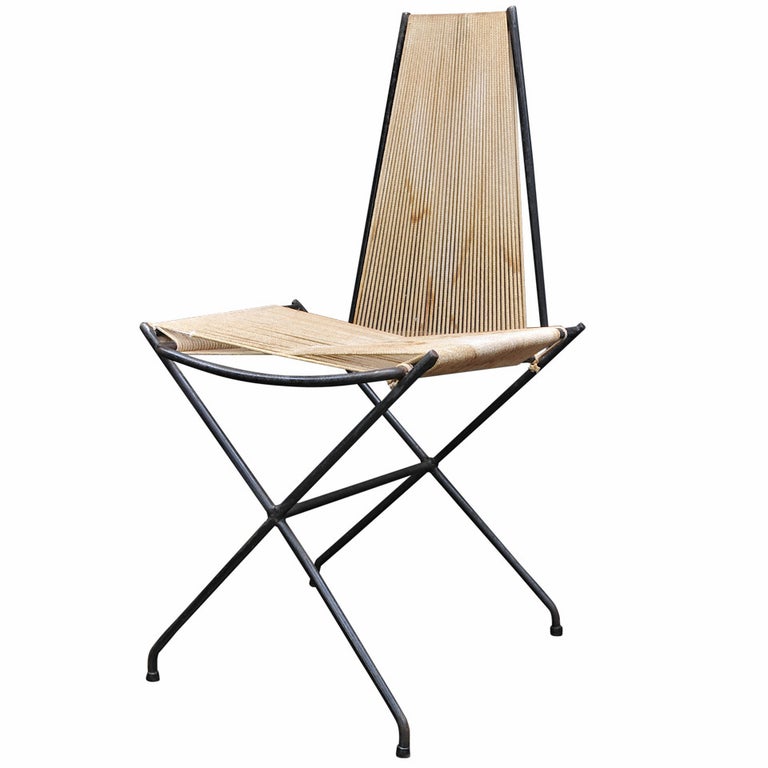Rare Low Production Iron Rod String Chair by Detroit Modernist ...