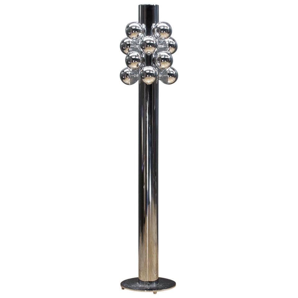 Chrome Tower Bulb Tree Floor Lamp at 1stDibs