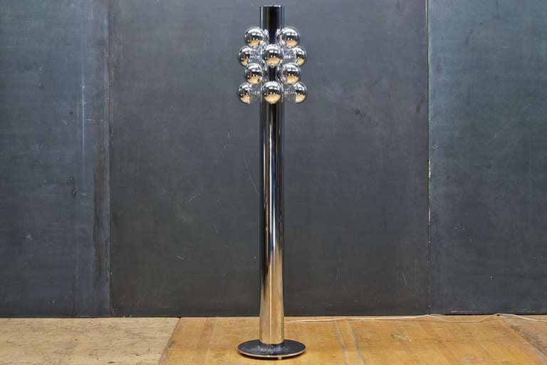 Chrome Tower Bulb Tree Floor Lamp at 1stDibs