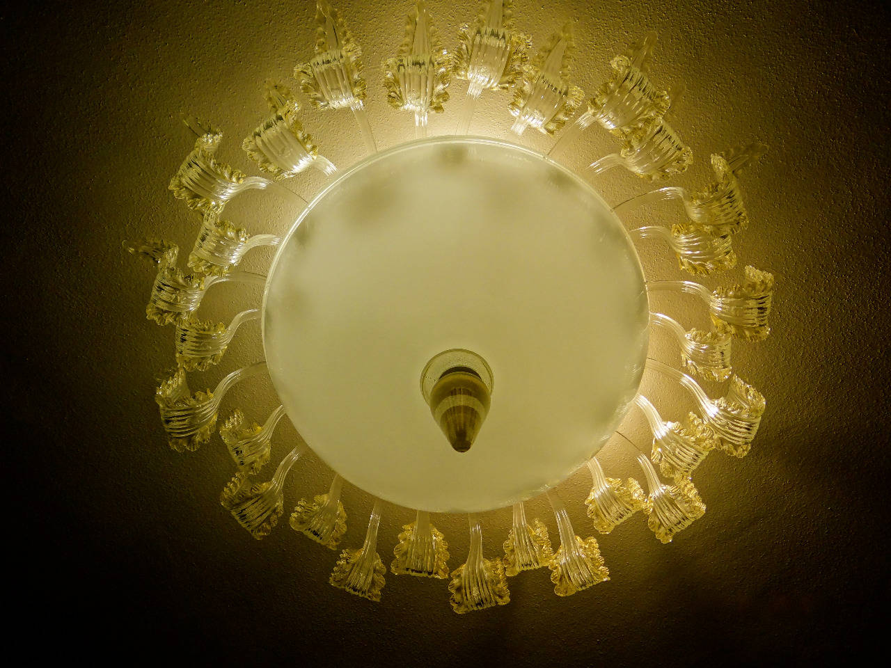 Superb Pair of Royal Ceiling Lights Attributed to Barovier and Toso at ...