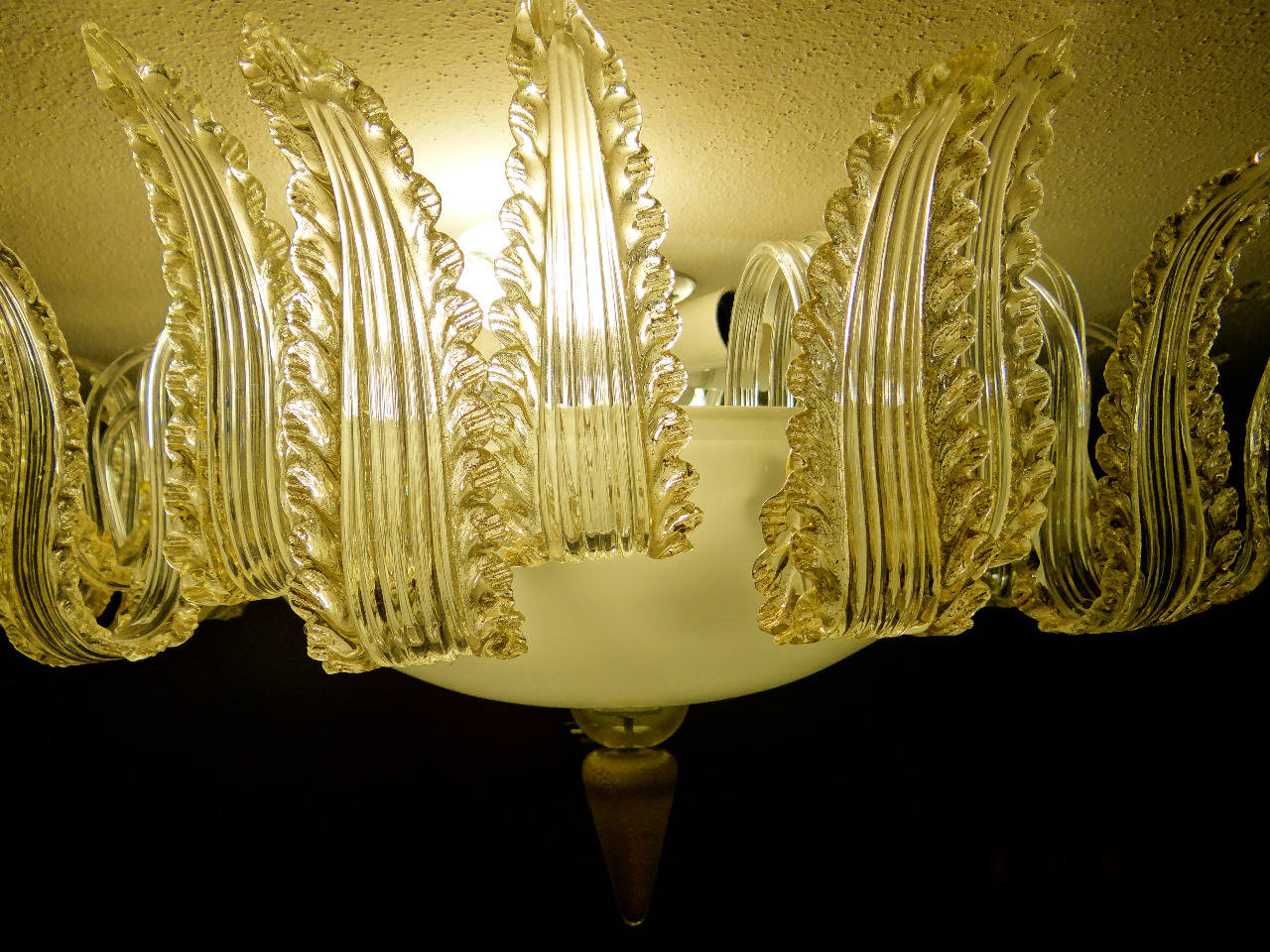 Superb Pair of Royal Ceiling Lights Attributed to Barovier and Toso at ...