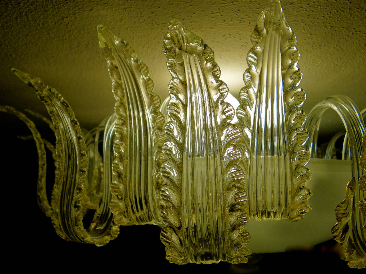 Superb Pair of Royal Ceiling Lights Attributed to Barovier and Toso at ...