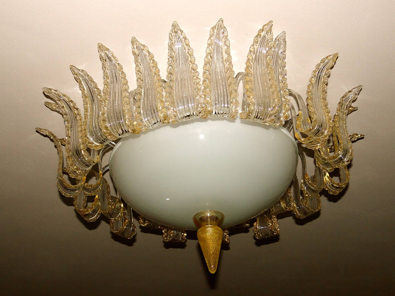 Superb Pair of Royal Ceiling Lights Attributed to Barovier and Toso at ...