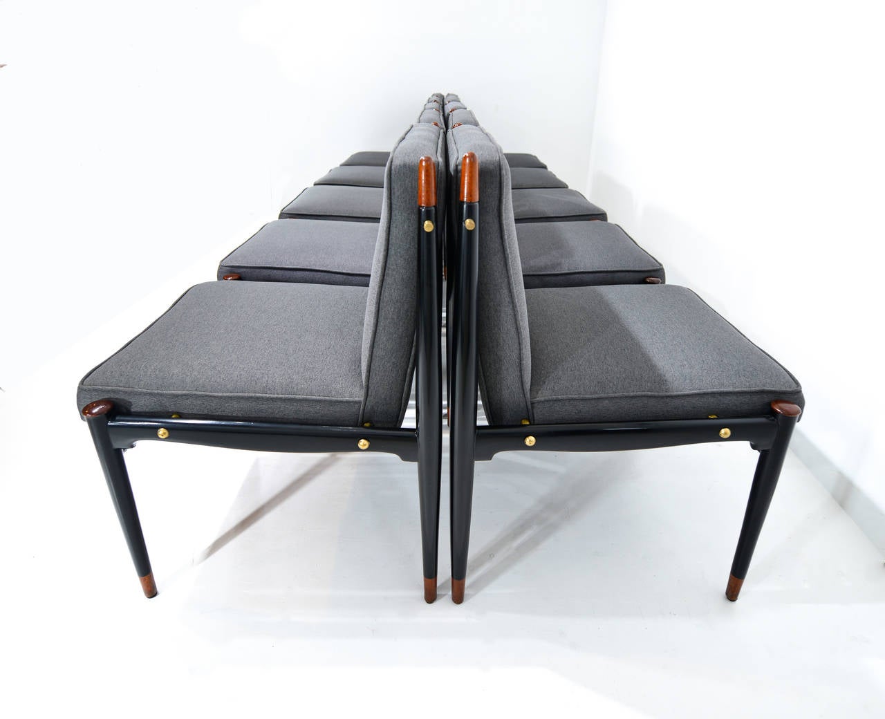 Frank Kyle Set of Ten Dining Chairs at 1stDibs