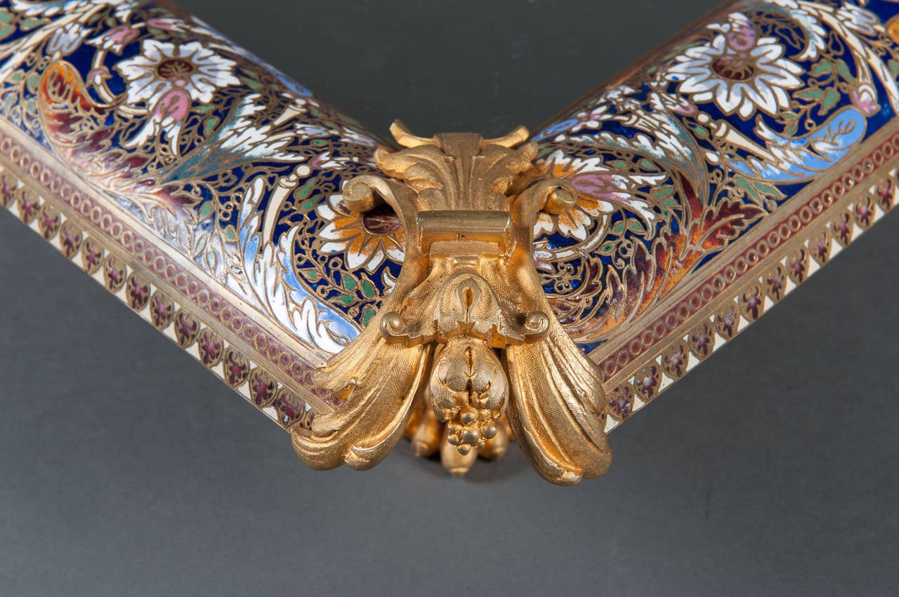 A Fine 19th Century French Champlevé and Gilt Bronze Centerpiece For ...