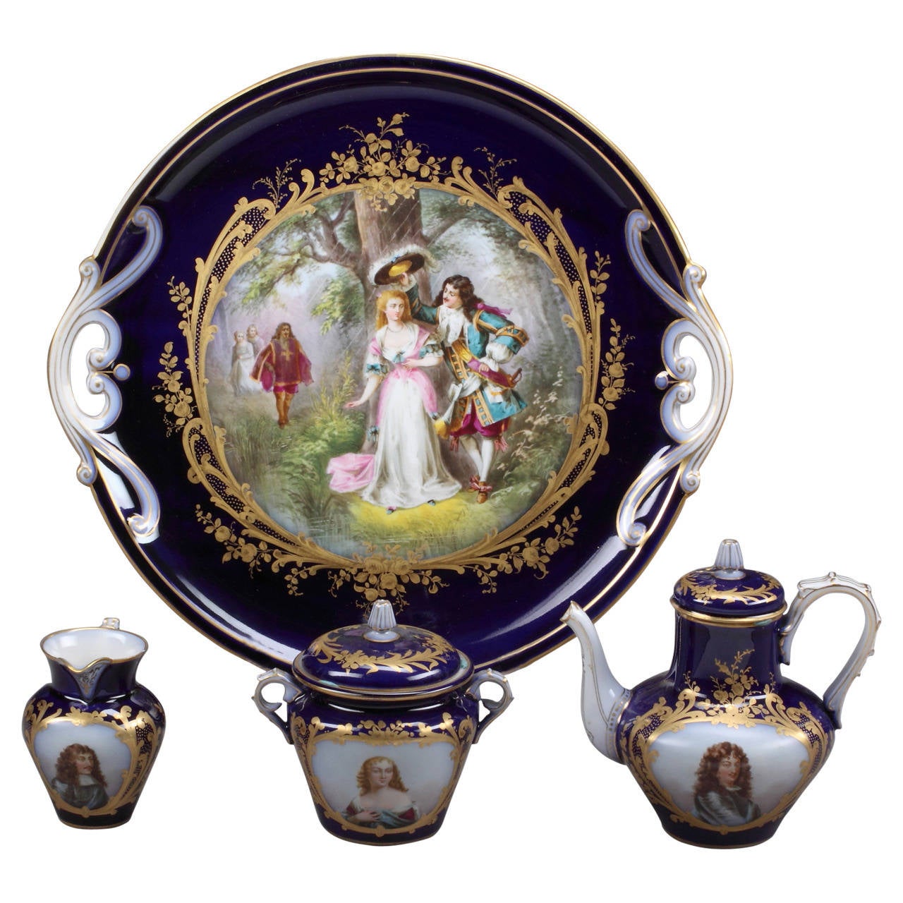 Sevres Factory Porcelain Tea Set at 1stDibs
