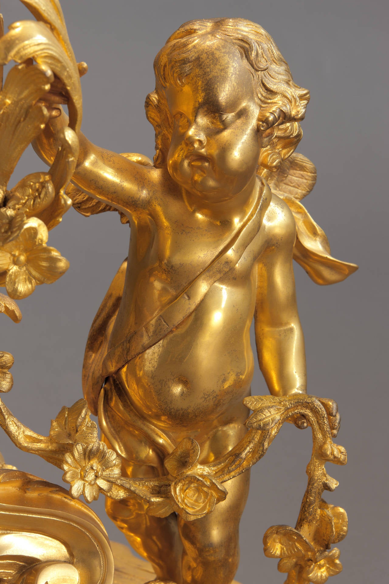 A French Gilt Bronze Antique Figural Cherub Desk Clock, Circa 1890 at ...
