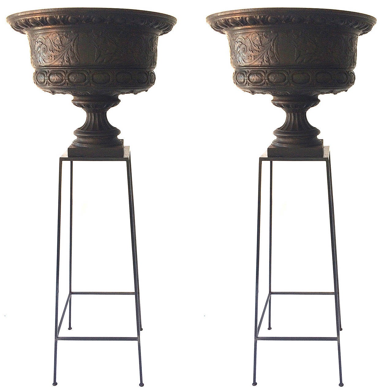 Pair of English Urns, 1860s at 1stDibs