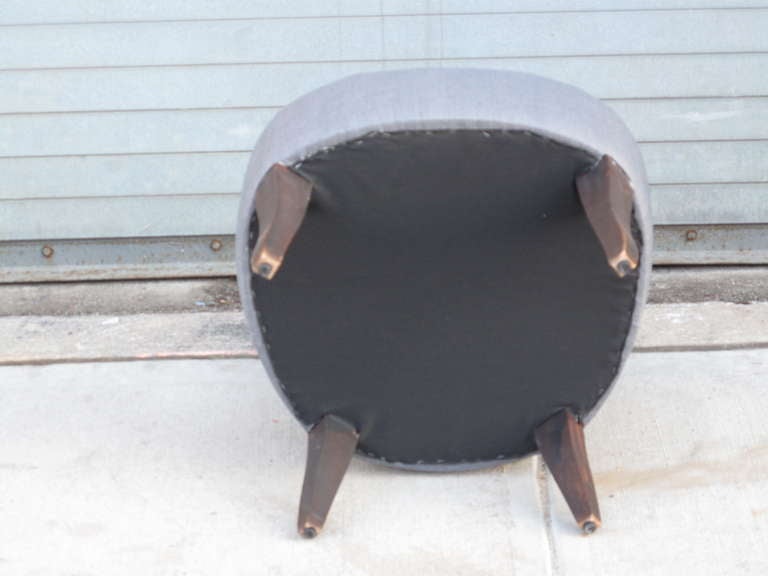 Petite French 1920's Clover Back Slipper Chair at 1stDibs