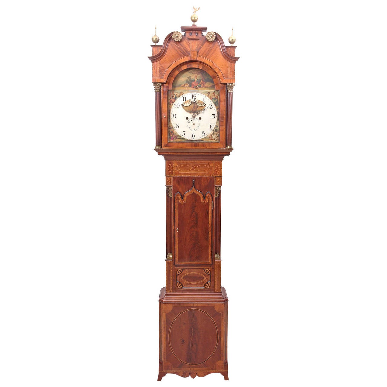 English Regency Clock, Decorative Painting by Finnemore of Birmingham ...