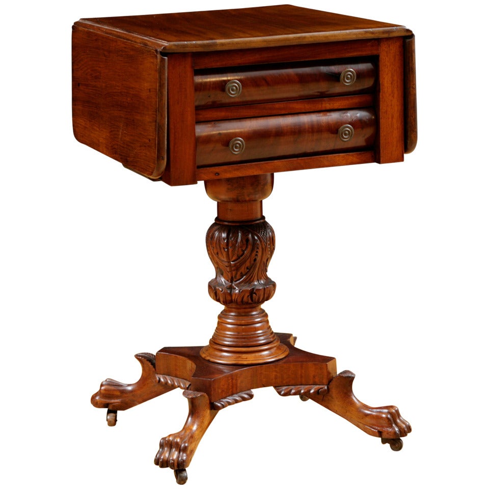 American Federal Side Table in Mahogany, c. 1820 at 1stDibs