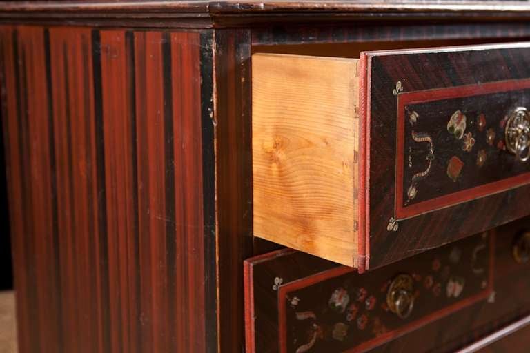 Antique Austrian/ Hungarian Folk Art Chest of Drawers w/ Original ...