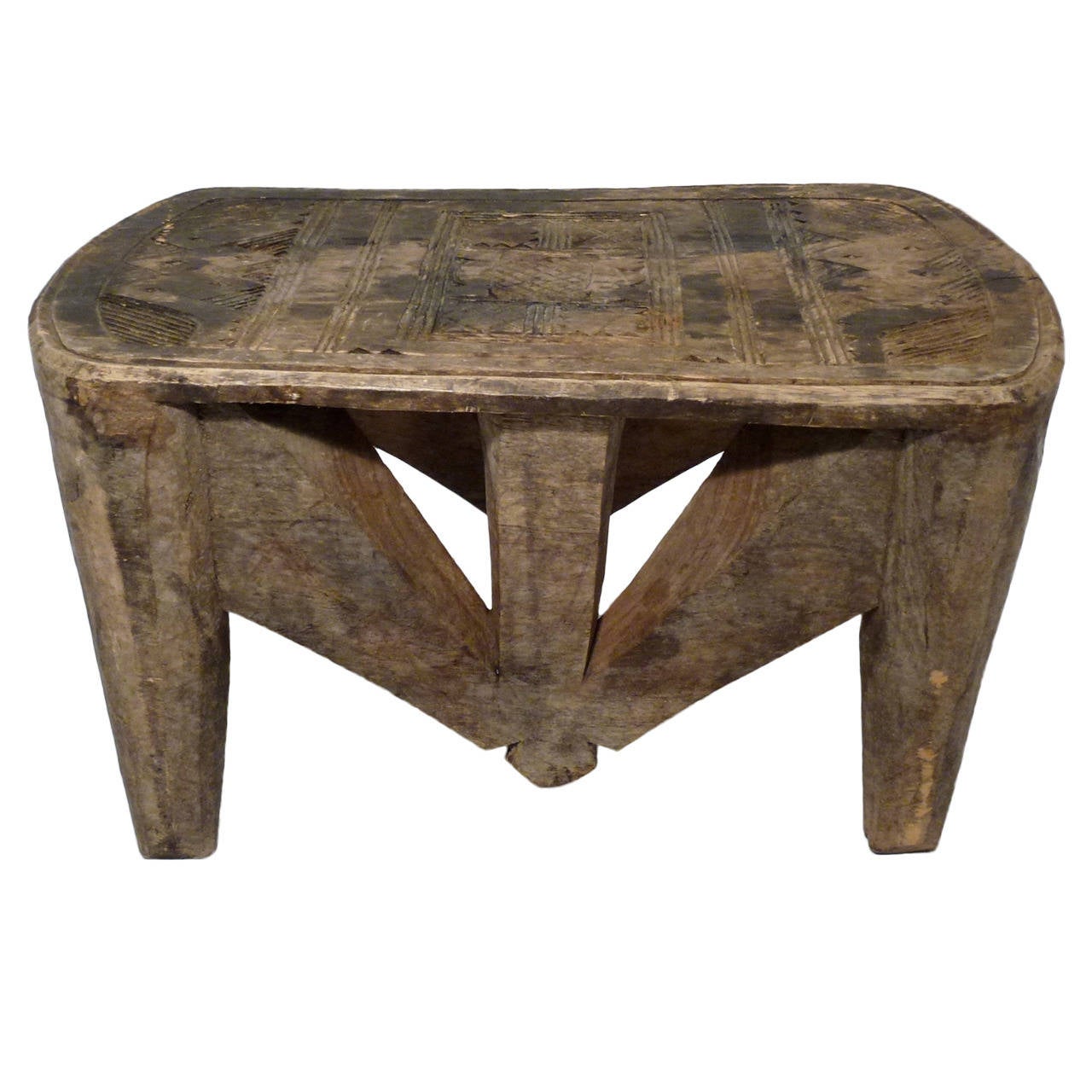 Antique African Nupe Stool For Sale at 1stDibs