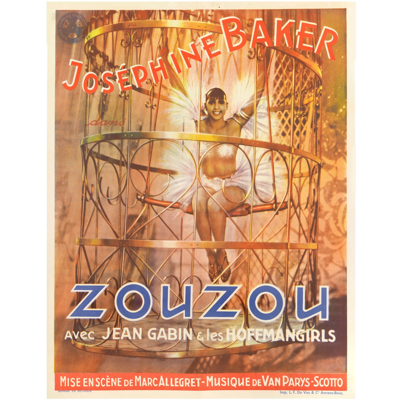 Film Poster for, "Zouzou" at 1stDibs
