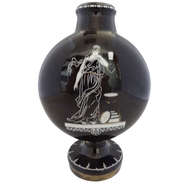 Staffordshire Glass Moon Flask at 1stDibs