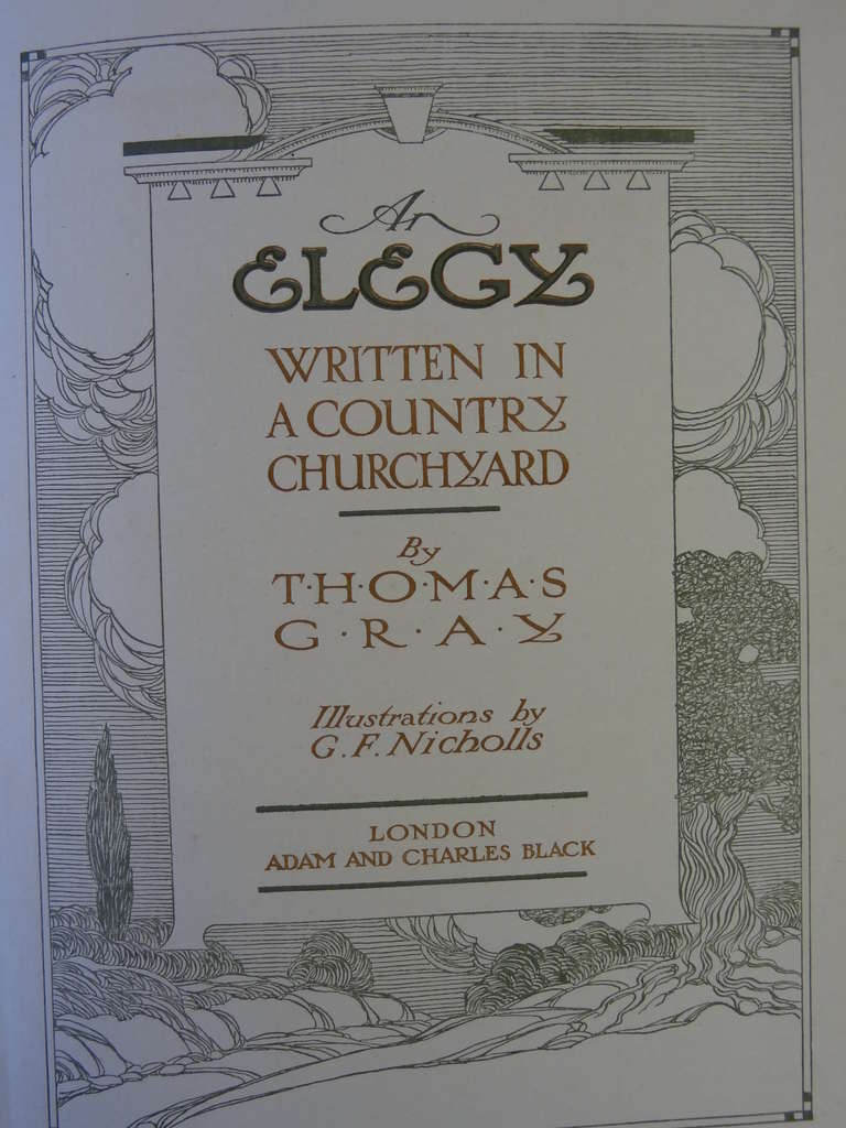 Gray's Elegy Written In A Country Churchyard at 1stDibs
