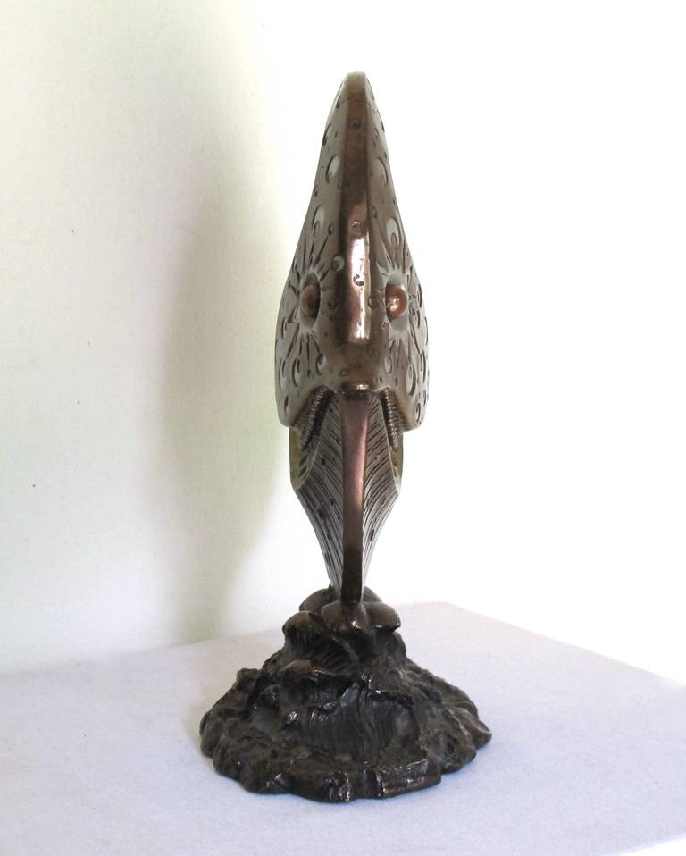 Decorative Metal Sculpture of a Fish by Giovanni Schoeman at 1stDibs