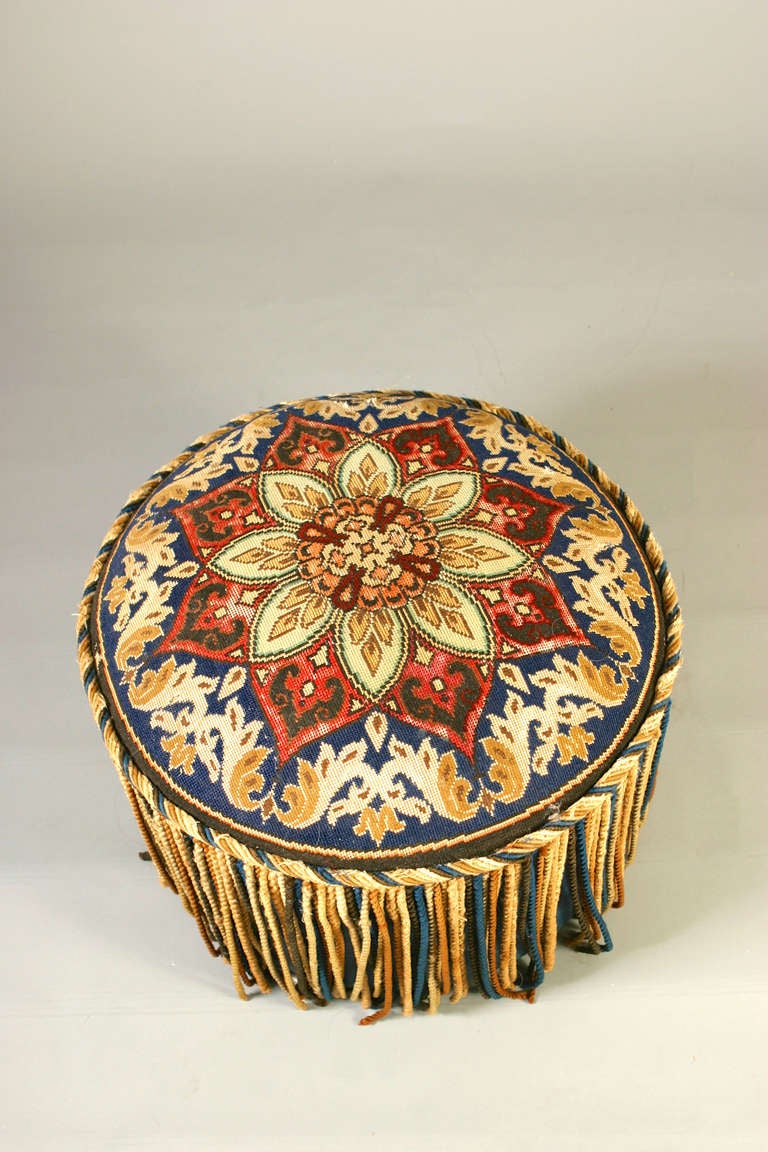 19th Century Tapestry Stool For Sale at 1stDibs