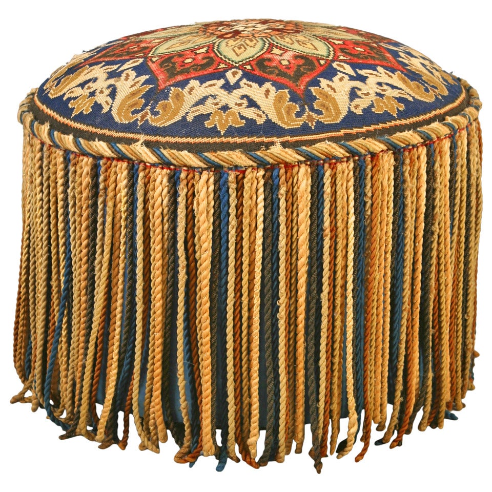 19th Century Tapestry Stool For Sale at 1stDibs