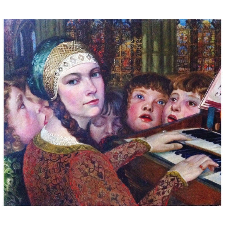 Edgard Maxence, oil on canvas. at 1stDibs