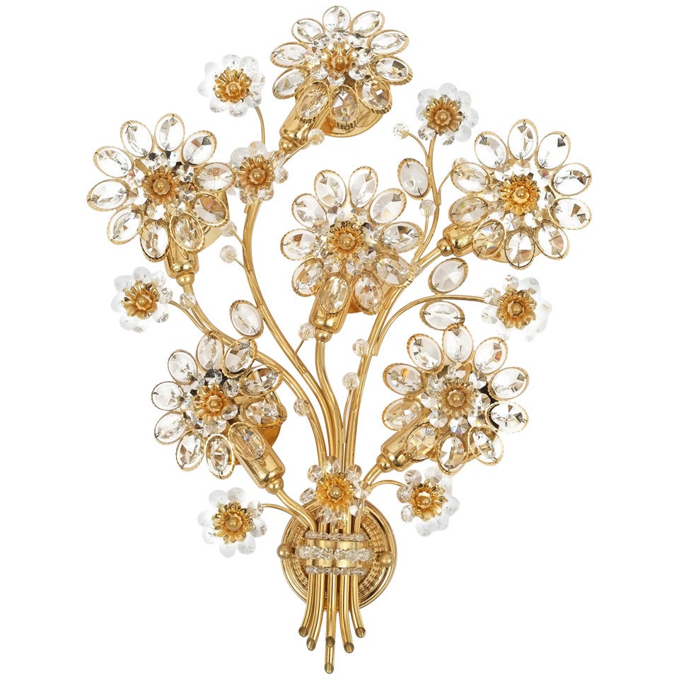Single Italian Giant Flower Sconce at 1stDibs