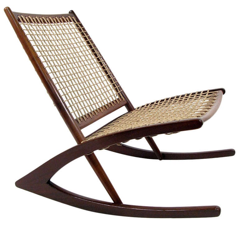 Geometric rocking chair by Fredrik Kayser sur 1stDibs