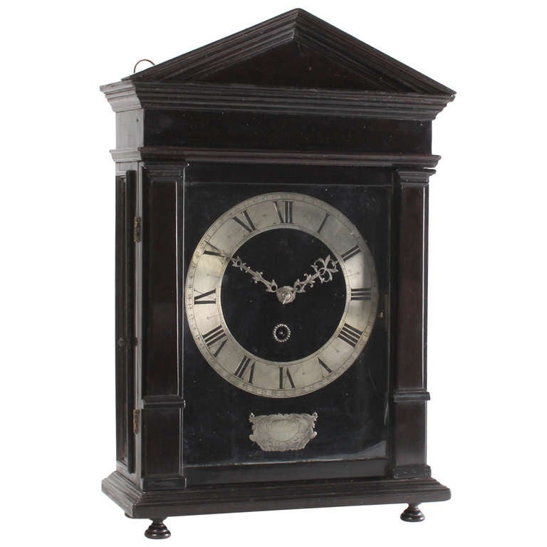 Ebony And Silvered So-called 'hague Clock', By Christiaan Reynaert For ...