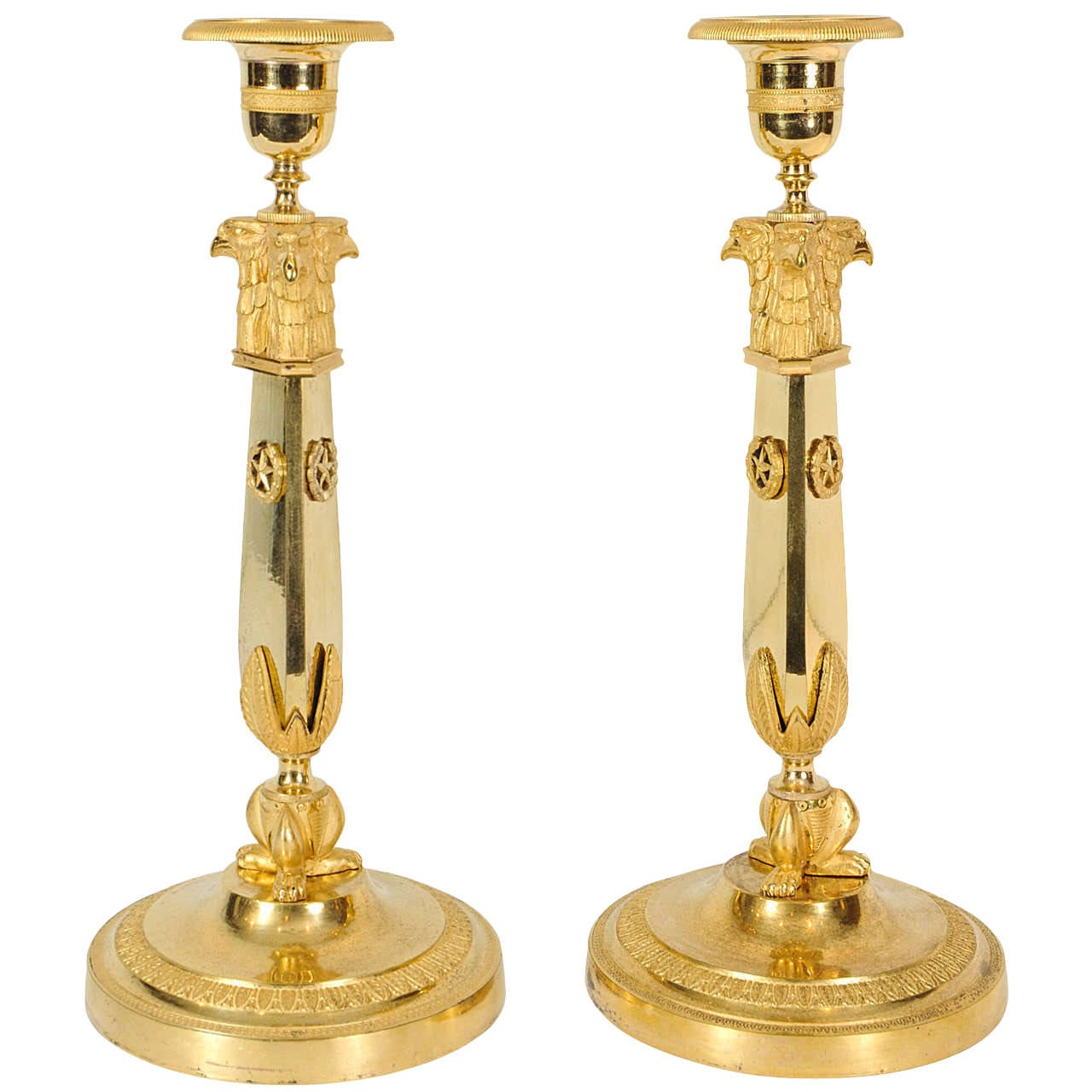 Pair of Russian Empire Candlesticks, circa 1810 For Sale at 1stDibs