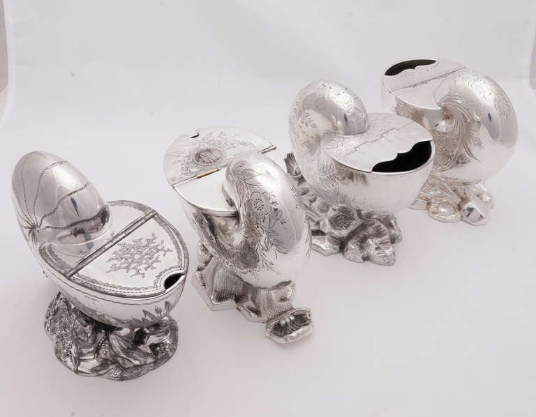 Set of Four English Victorian Silver Spoon Warmers For Sale at 1stDibs ...