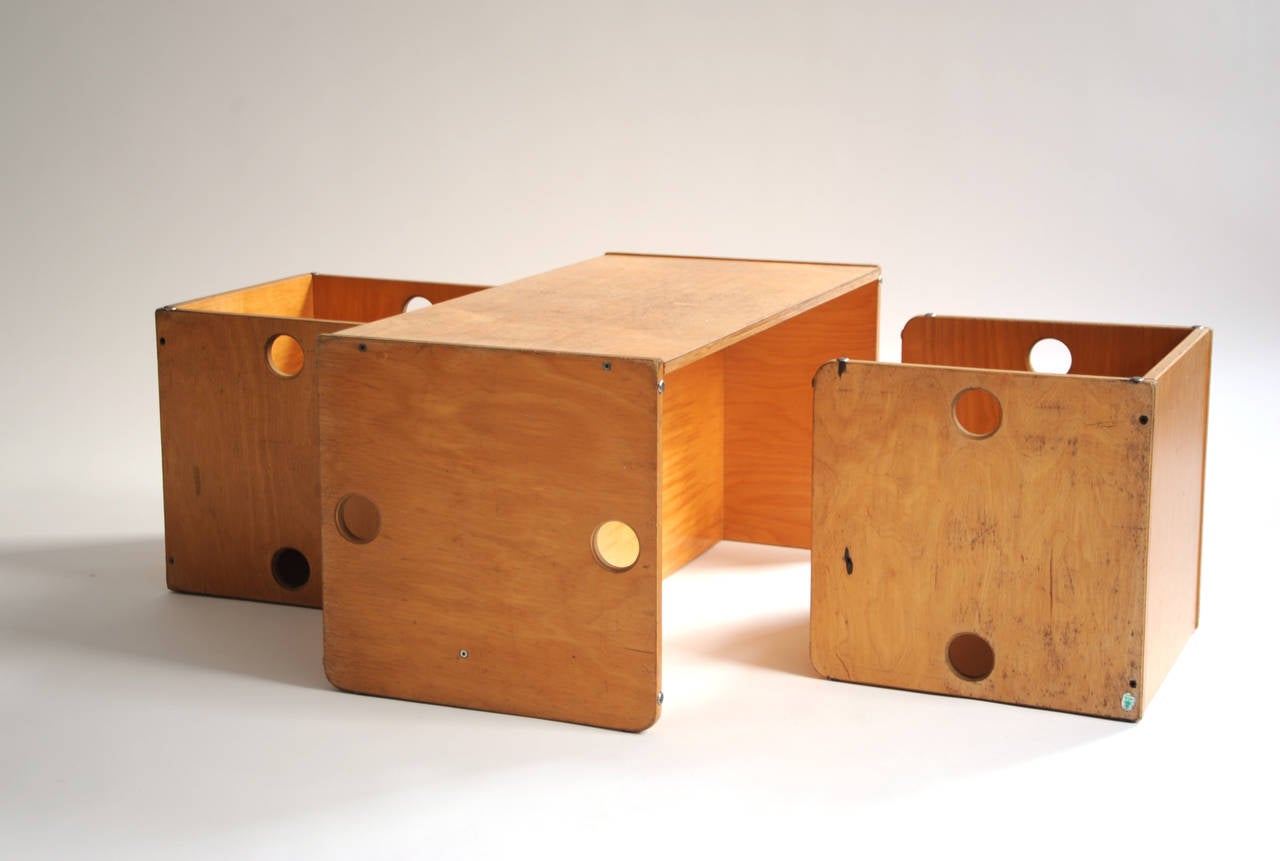 Ado Child Table and Cube Chair Set For Sale at 1stDibs