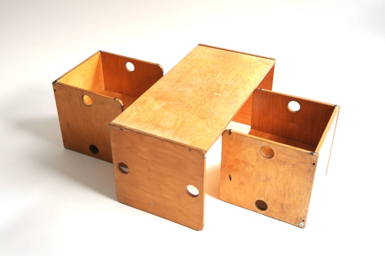 Ado Child Table and Cube Chair Set For Sale at 1stDibs