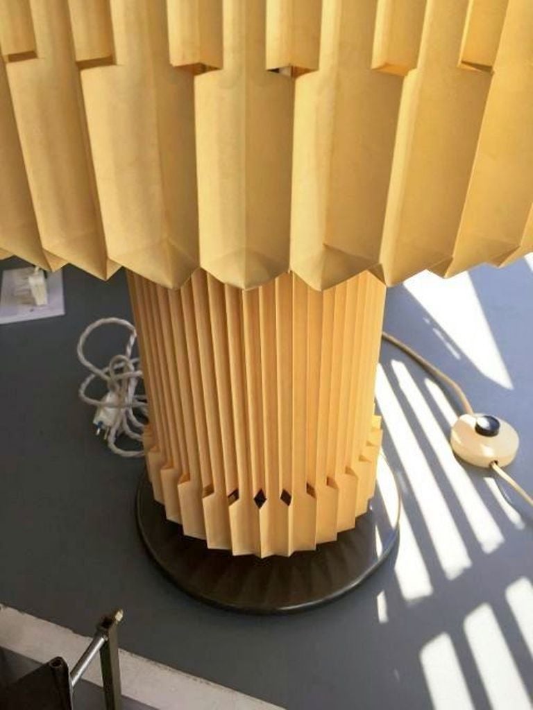 21st Century Parchement Paper Pleated Lamp by Graham Bibby For Sale at ...