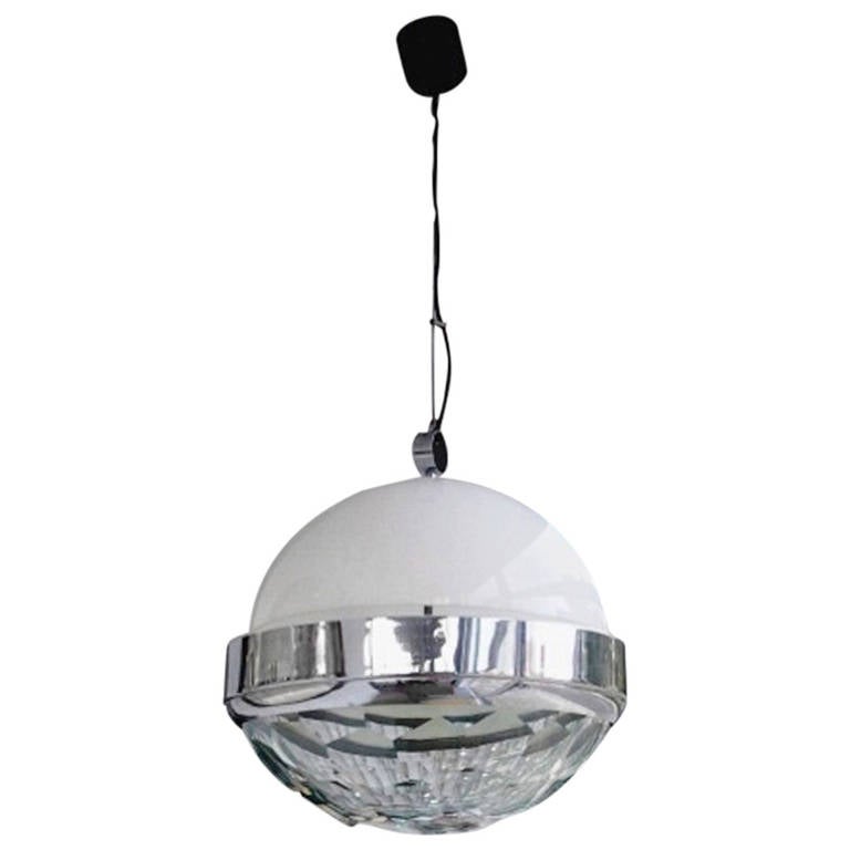 1960s Perspex and Vetro Diamante, Ceiling Light at 1stDibs