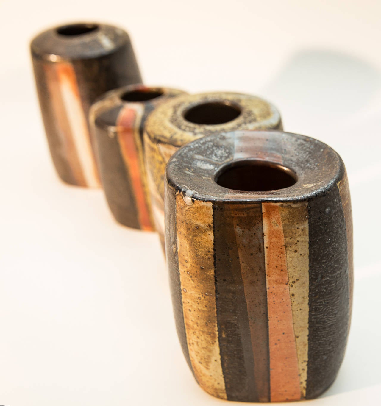 Four Studio Pottery Vases by Krause Clive and Helga at 1stDibs