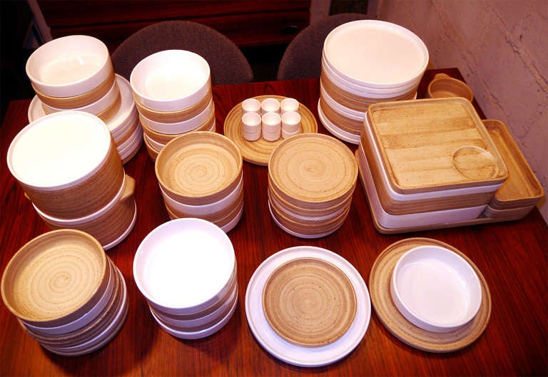Modernist Set Of Stackable Dinnerware By Niderviller - France Circa ...