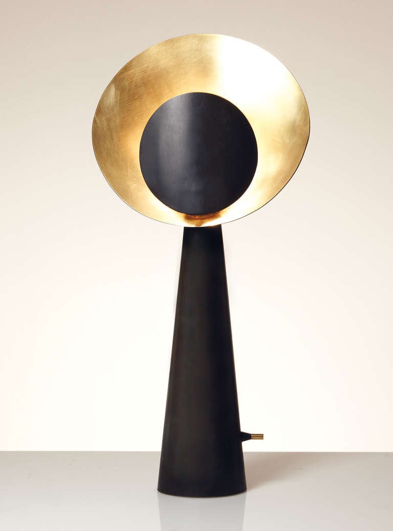 Reflector Lamp in Golden Brass at 1stDibs