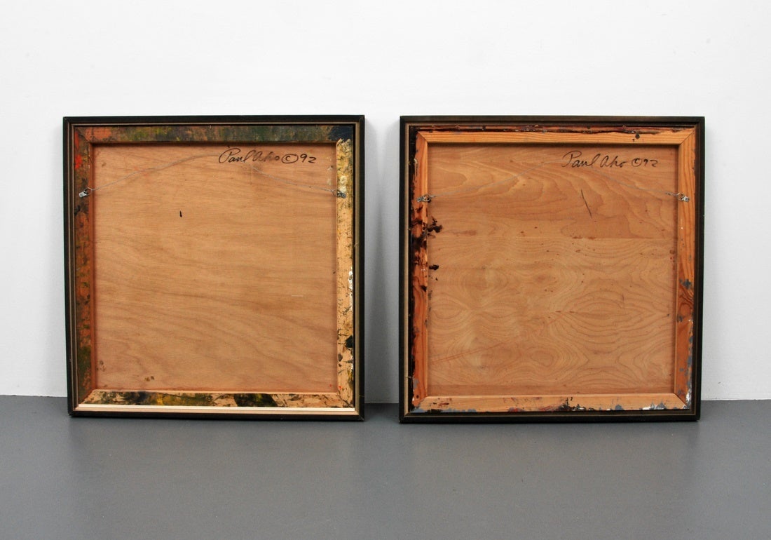 Pair of Original Paul Aho Paintings--USA 1992 For Sale at 1stDibs
